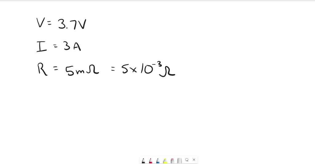 SOLVED: A cell has a nominal voltage of 3.7V and a charging current of ...