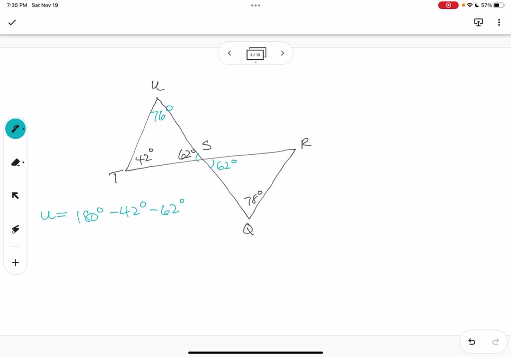 SOLVED: Determine if the triangles are similar If similar choose how and also choose the correct ...