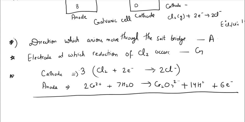 SOLVED: Galvanic cell based on the above reaction constructed according ...