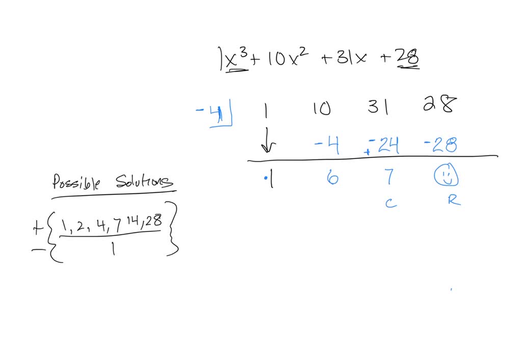 SOLVED: f(x) = 4x + 28 find the zeros, set the function equal to zero ...