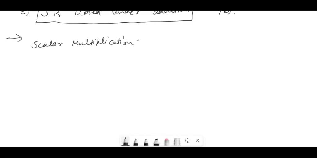 Solved The Three Subspace Conditions Being Having The Zero Vector And Closure Under Addition