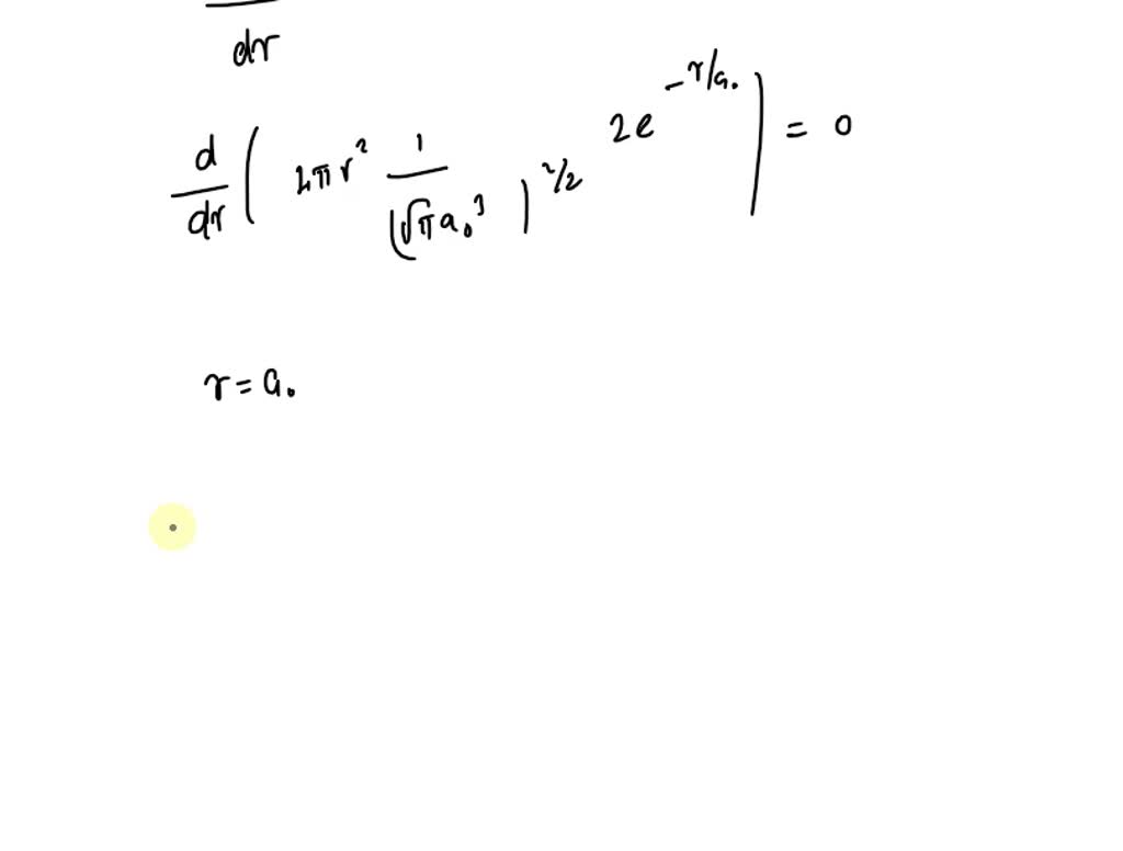 SOLVED: 4. (a)Calculate the location at which the radial probability ...
