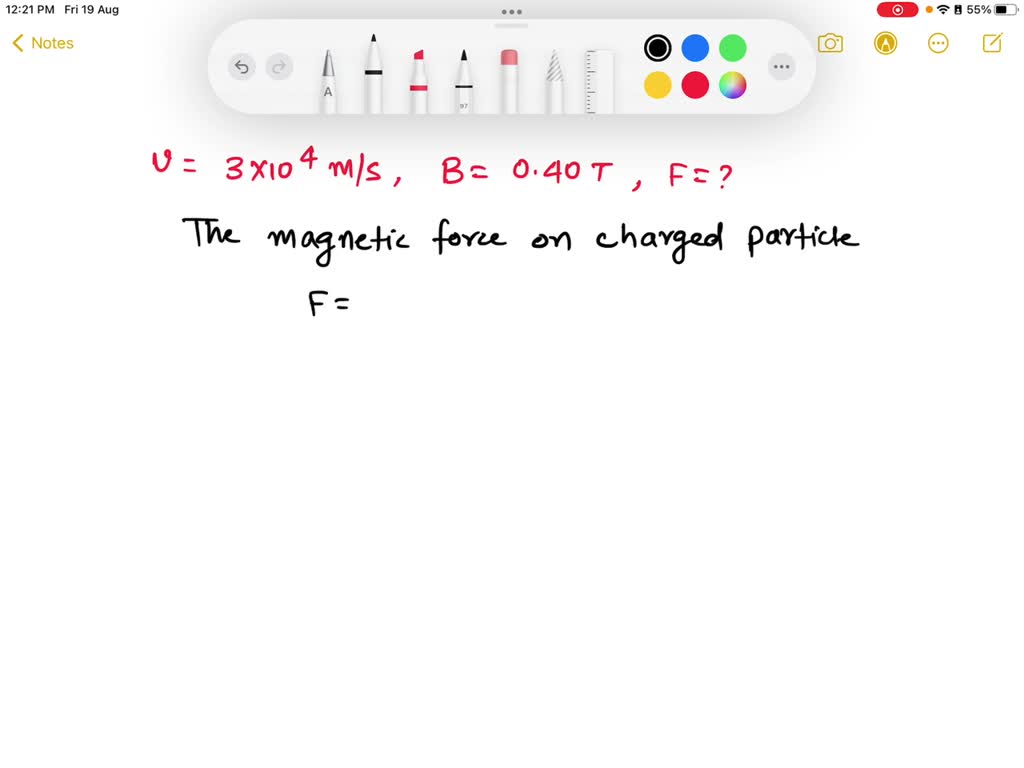 Solved An Electron Moves With A Speed Of 3 0 × 104 M S Perpendicular