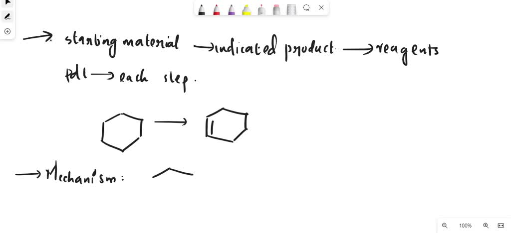 SOLVED: 10. Show how to convert the starting material to the product shown below in high yield ...