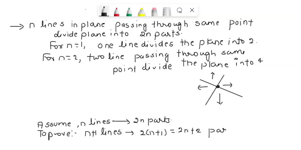 SOLVED: 5. Prove that n distinct lines in the plane, passing through a ... SOLVED: 5. Prove that n distinct lines in the plane, passing through a ...