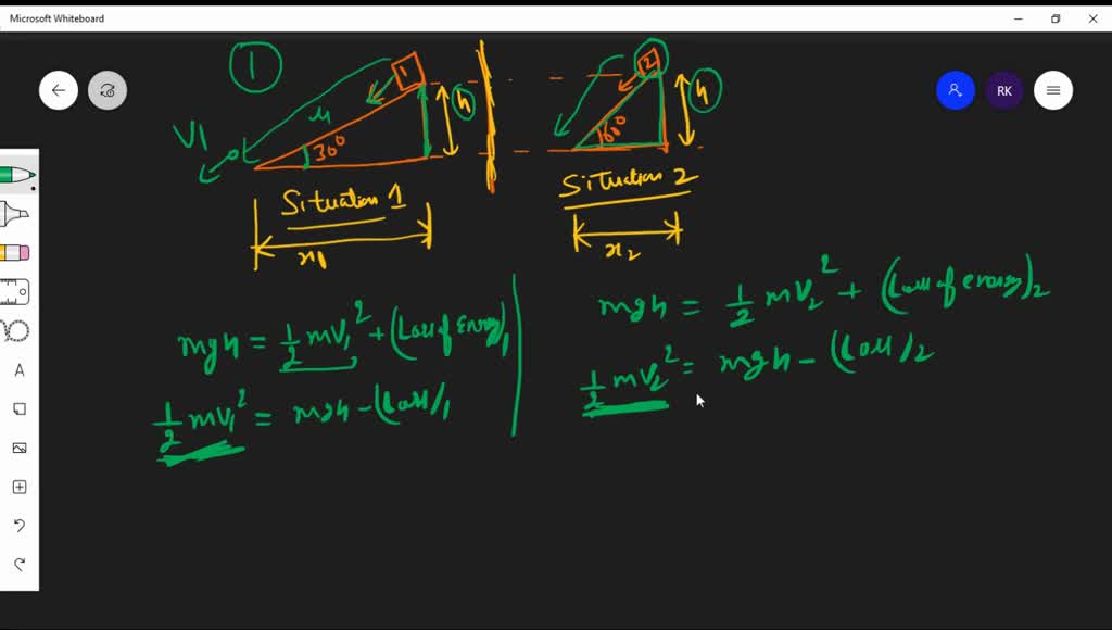 SOLVED: Friction: Block 1 and block 2 have the same mass, m, and are released from the top of ...