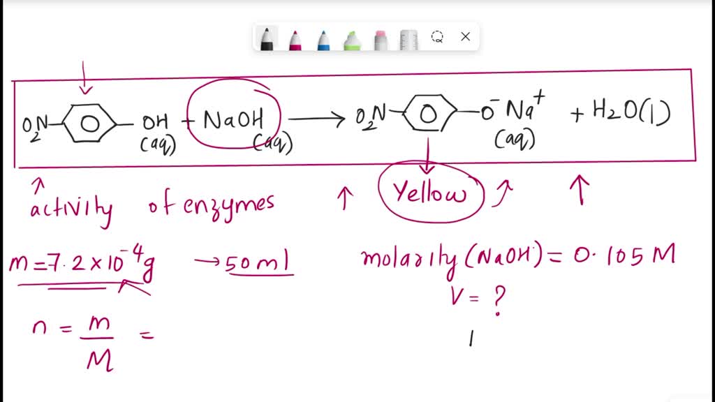 SOLVED: The compound para-nitrophenol (molar mass = 139 g/mol) reacts with sodium hydroxide in ...