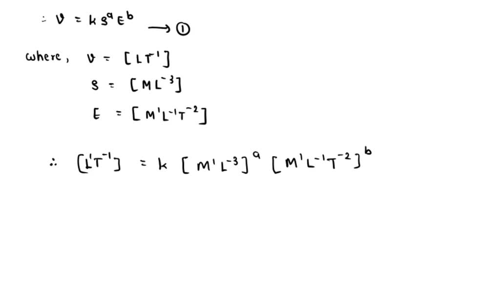 SOLVED: Using the method of dimensional analysis, derive an expression for the velocity of sound ...