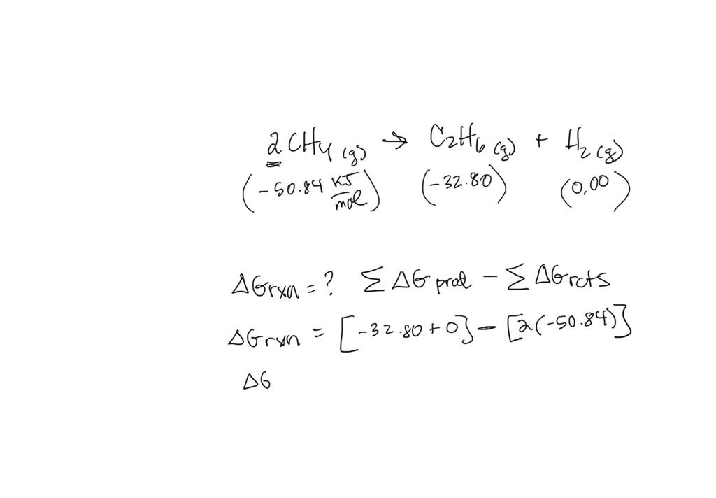 SOLVED: Calculate Grxn for the following reaction at 298 K. Use the Gf values in this table of ...