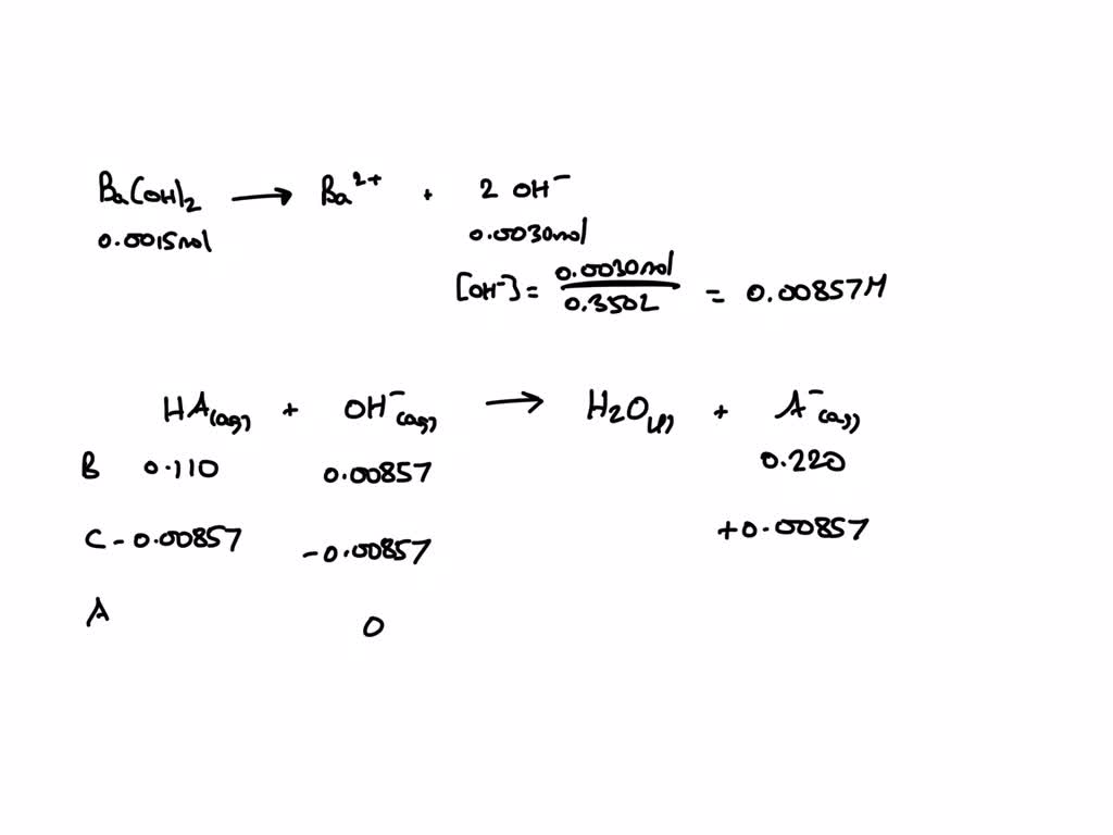 SOLVED: Determine the Ka expression if the values if 3.2 x 10 ^-9. Based on this, determining ...