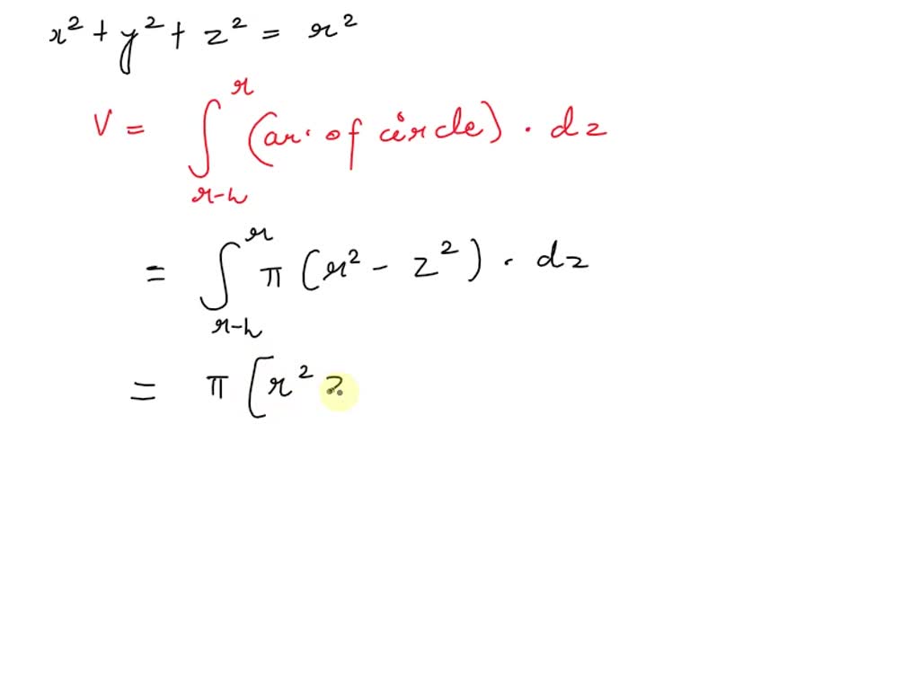 SOLVED: integrating, how do the volumes of the two solids compare ...