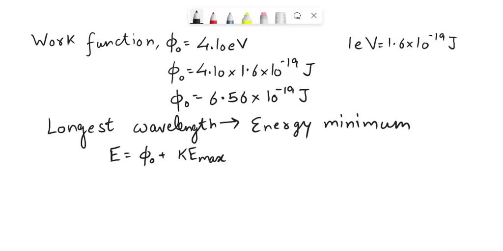 SOLVED: What is the longest wavelength of light that will emit ...