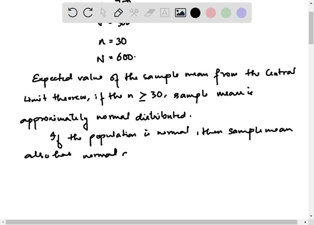 SOLVED: A sample of 30 observations is drawn from a normal population ...