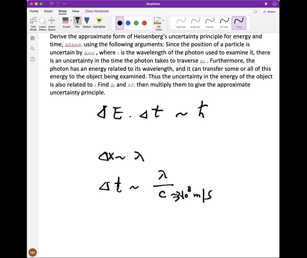 SOLVED: Derive the approximate form of Heisenberg's uncertainty ...