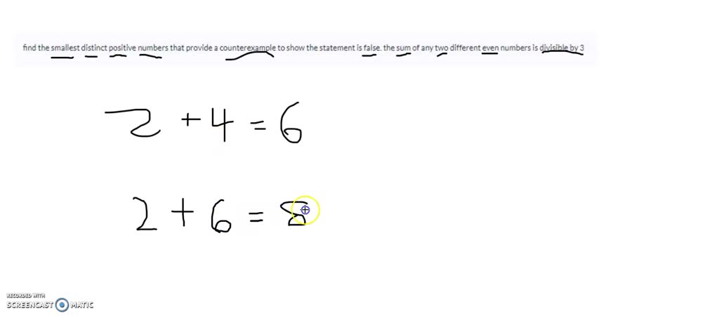 SOLVED: find the smallest distinct positive numbers that provide a ...