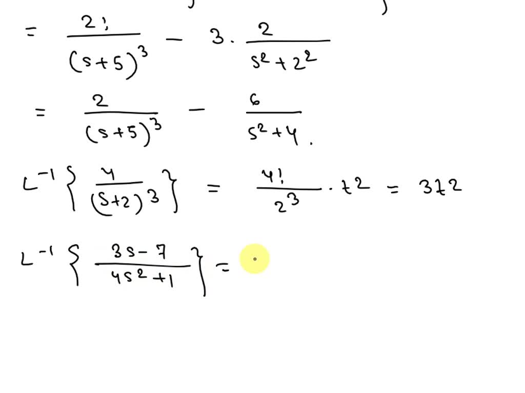 Solved Use Properties Of Laplace Transforms And Inverse Laplace
