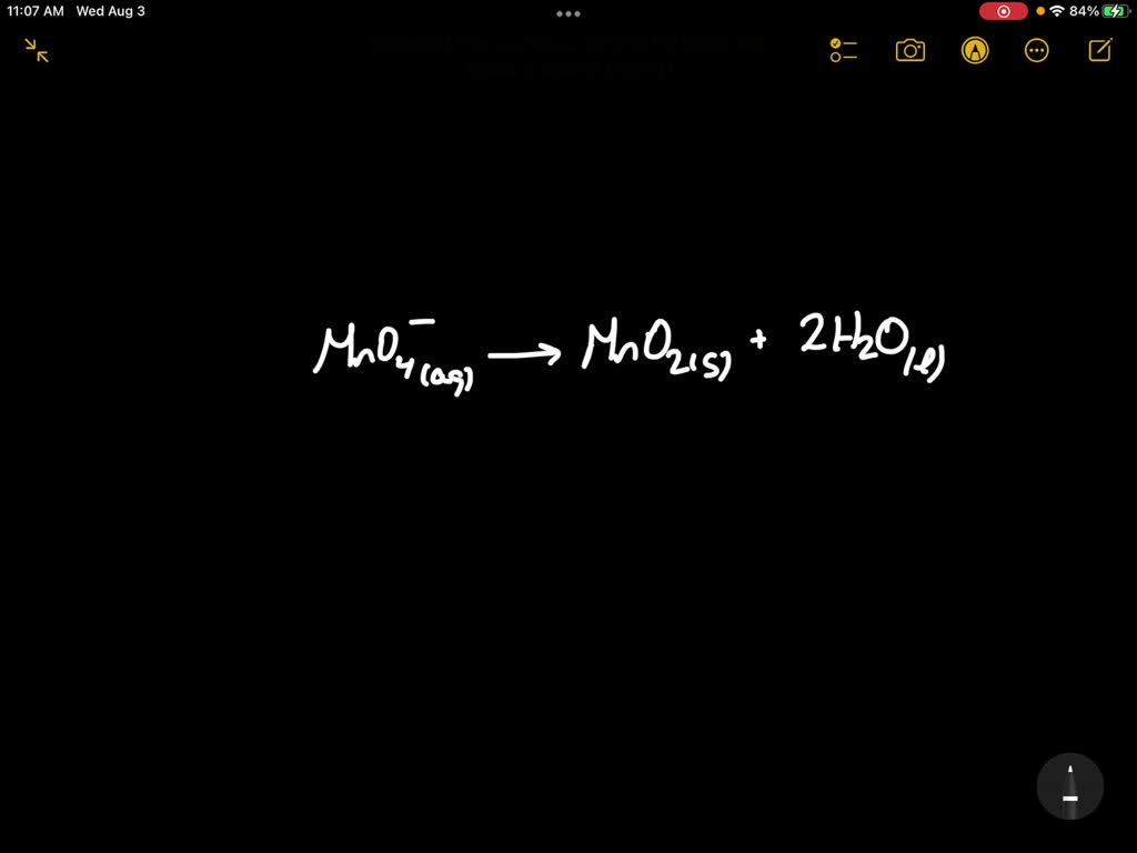 SOLVED: Write a balanced half-reaction for the reduction of ...
