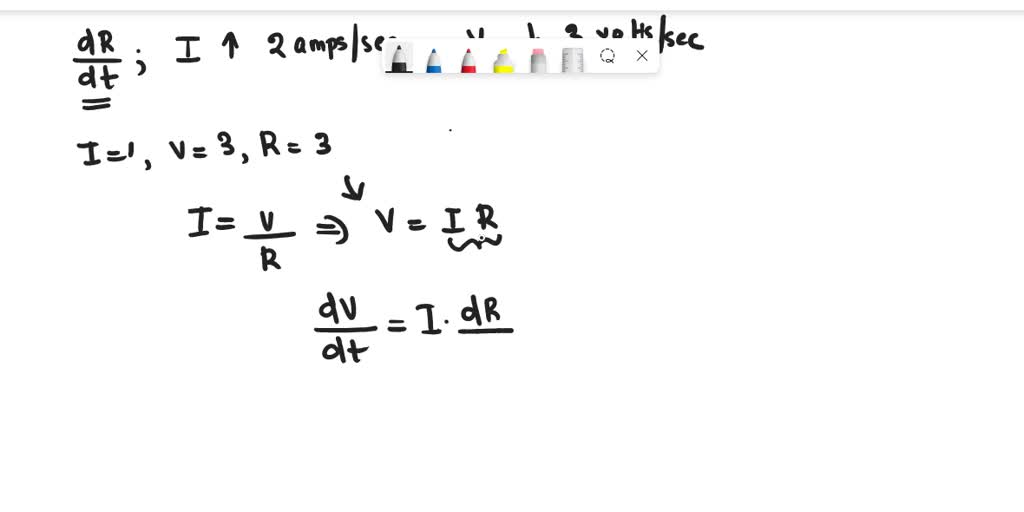 SOLVED: Ohm's law says that the current, I, (in amps) obeys the formula ...
