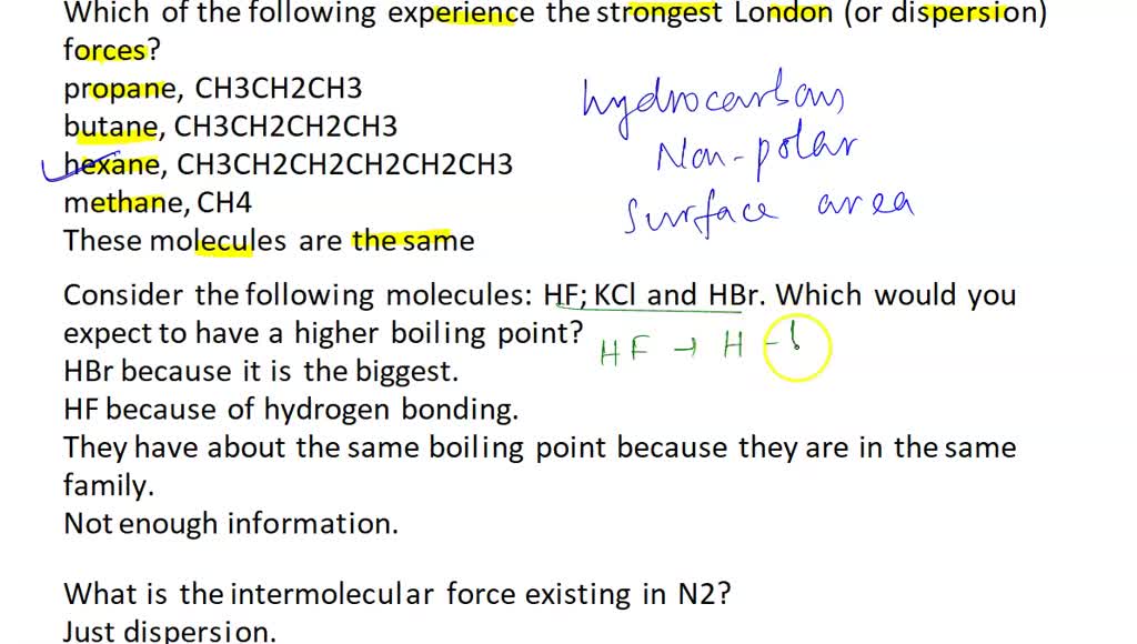 SOLVED: Which of the following experience the strongest London (or ...