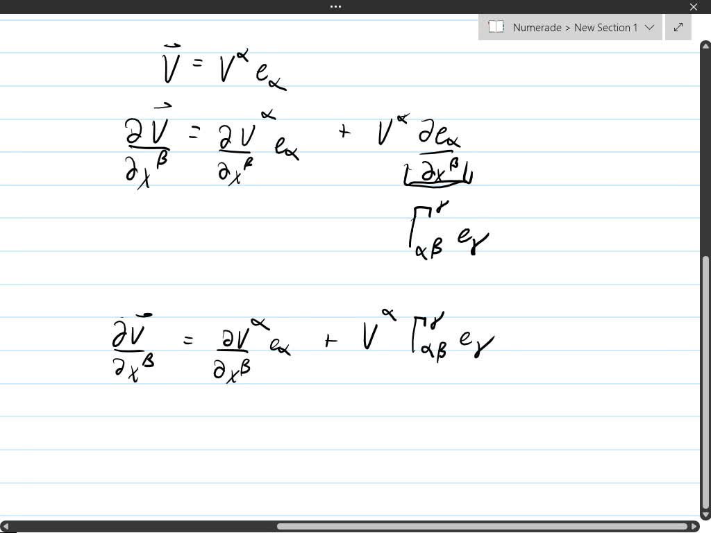 Solved What Is The Covariant Derivative Of A Contravariant Vector