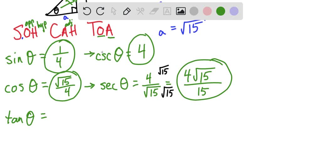 SOLVED: Find the exact values of the six trigonometric functions of the ...