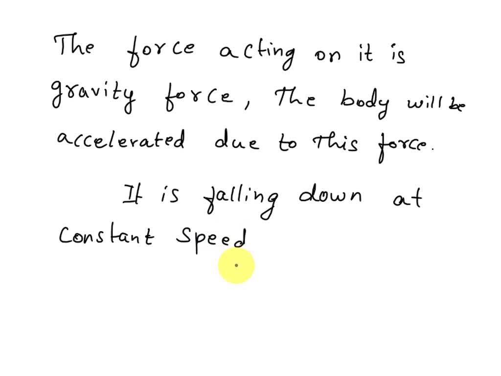 SOLVED: A feather is falling towards the ground at a constant speed. Of ...