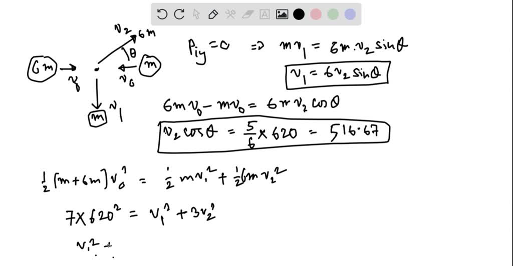 Solved Two Objects Of Masses M And 6m Are Moving Toward Each Other