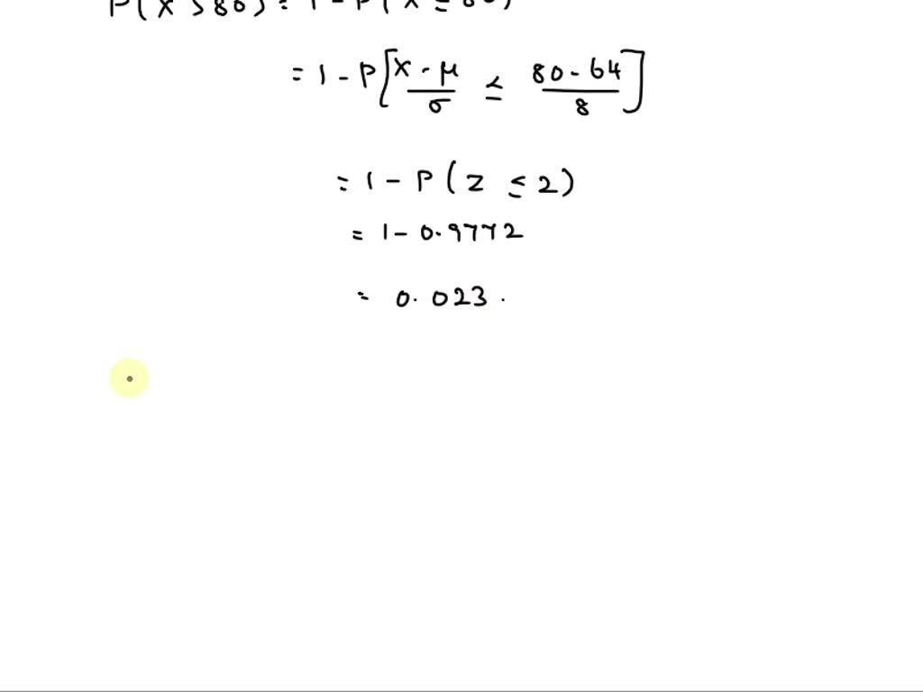 SOLVED: Suppose that X has Poisson distribution with mean of 64. Use normal approximation ...