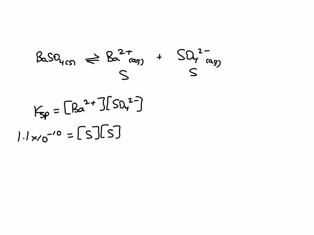 SOLVED: Calculate Ksp - Question For the following equilibrium, the concentration ratio is given ...