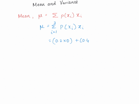 SOLVED:Using the formulas for the mean and standard deviation of a ...