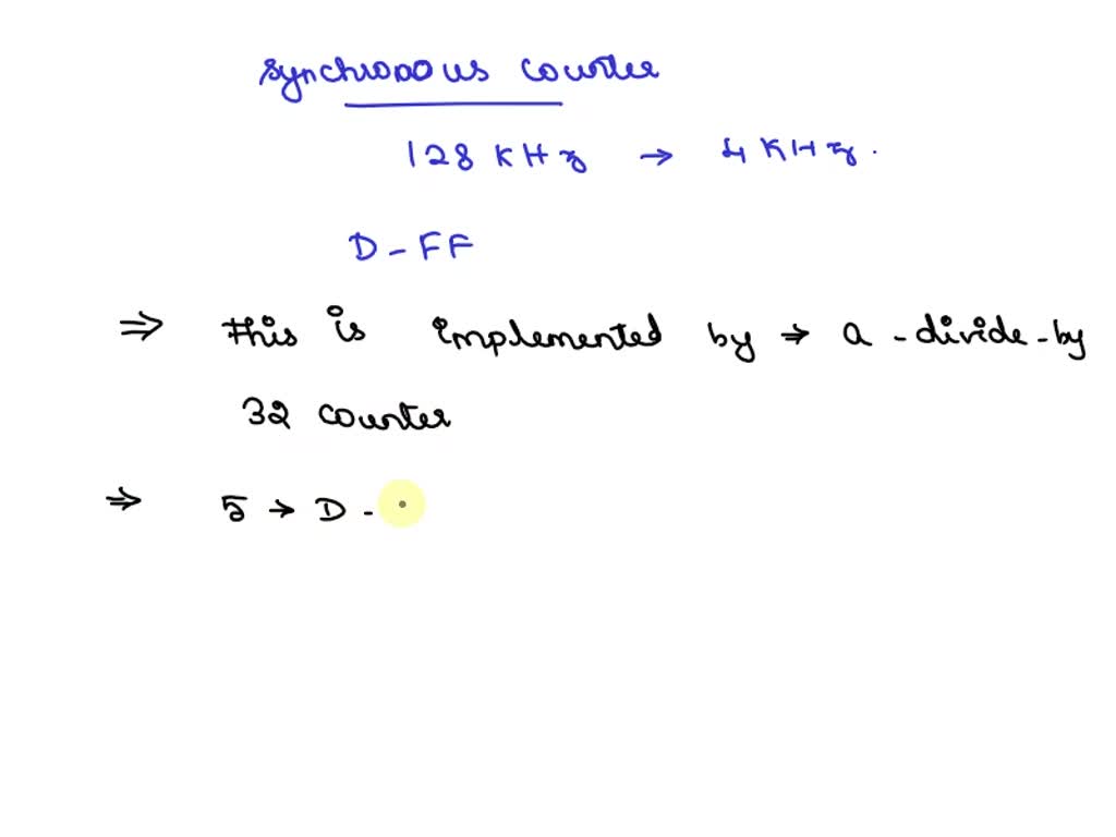 Solved Draw A Synchronous Counter That Will Convert A 128 Khz Pulse