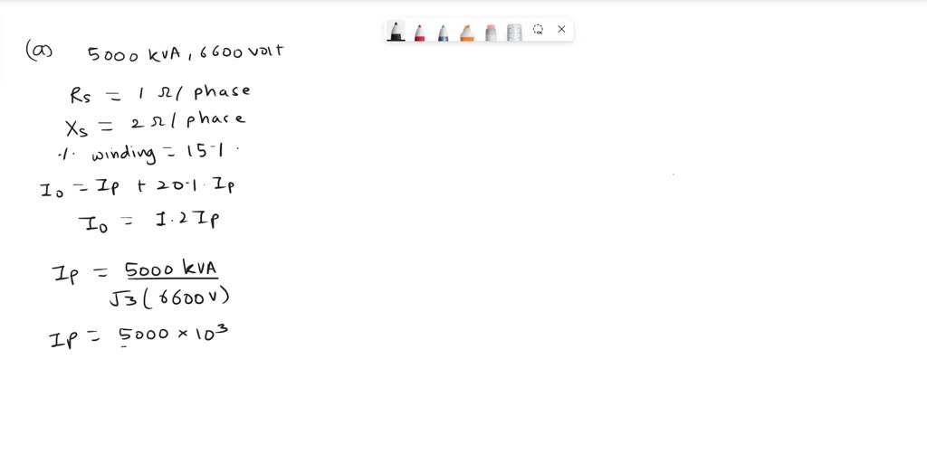 SOLVED: (a) A 5,000 kVA, 6,600 volts star-connected alternator has a ...