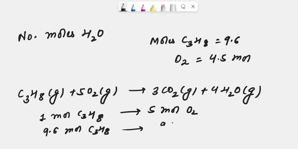 SOLVED: The combustion of propane (C3H8) produces CO2 and H2O: C3H8(g ...