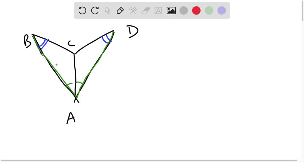 SOLVED: As shown in the diagram below. AC bisects ZBAD and ZB = ZD Which method could be used to ...