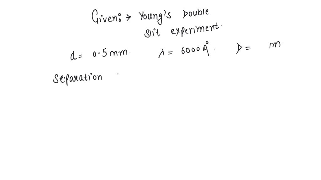 SOLVED: In Young's double slit interference experiment, the slit ...