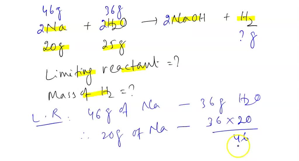 SOLVED: Determine the limiting reactant and the mass in grams of ...