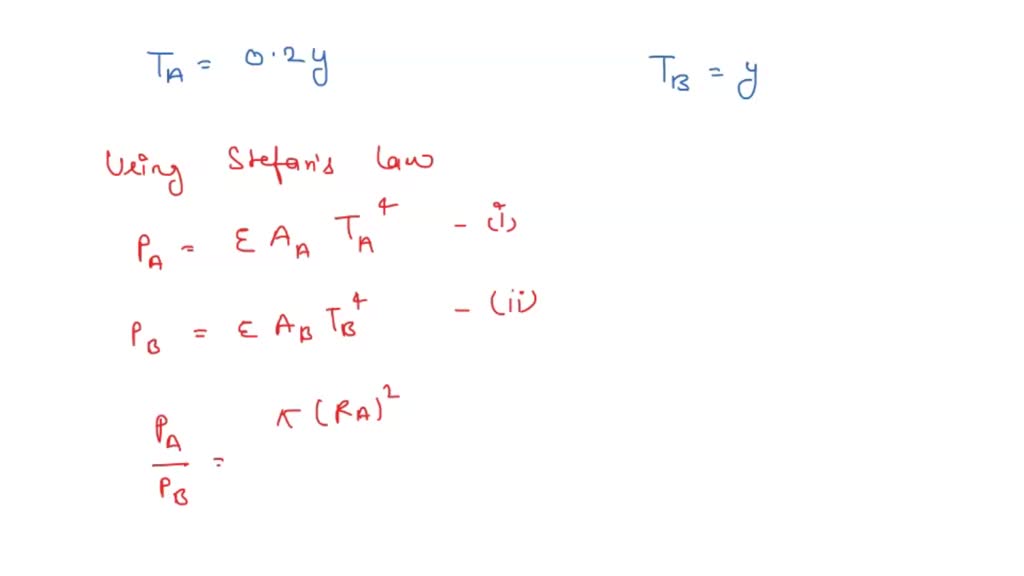 SOLVED: Two stars, A and B, have the same emissivity, but the radii and surface temperatures are ...