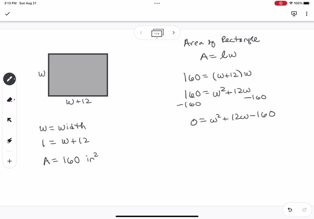 SOLVED: The length of a rectangle is 12 inches longer than its width ...