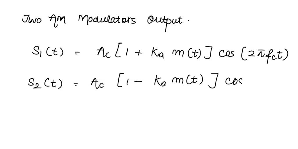 SOLVED: Figure P3.9 shows the circuit diagram of a balanced modulator ...