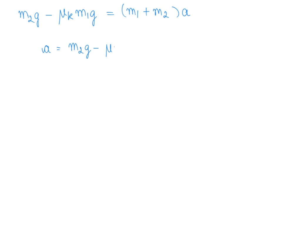 SOLVED: The coefficient of friction between the block of mass m1 = 3.00 kg and the surface in ...