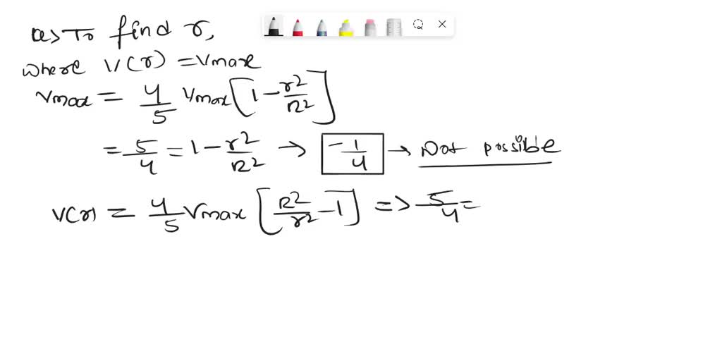 SOLVED: Fluid mechanics problem. (1) Assuming the following velocity distribution in a circular ...