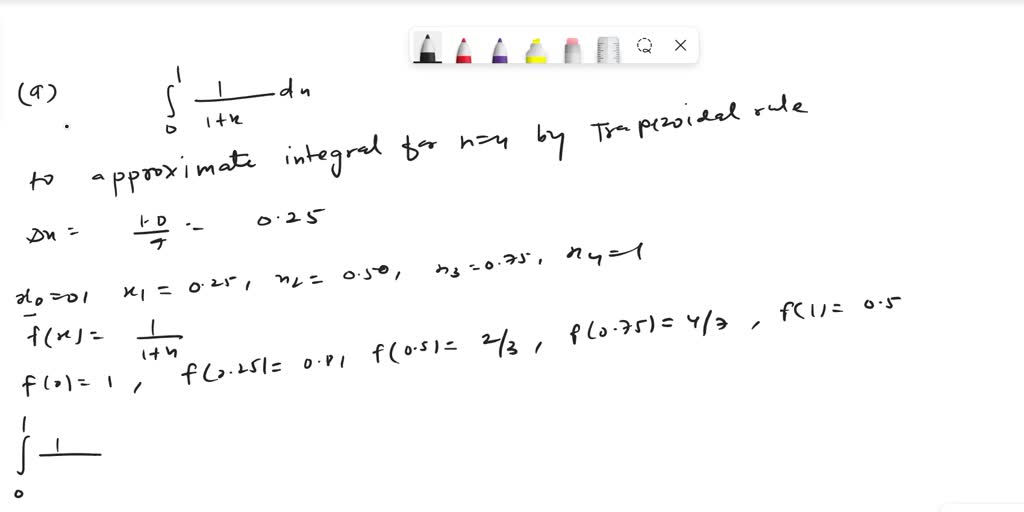 SOLVED: 1. Compute integral 3x dx using composite trapezoidal rule with ...