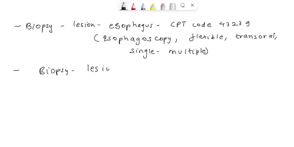 SOLVED: Give a scenario and CPT code for a procedure performed is the ...