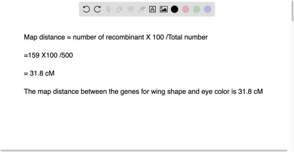 SOLVED: You want to map the distance between two genes in Drosophila ...