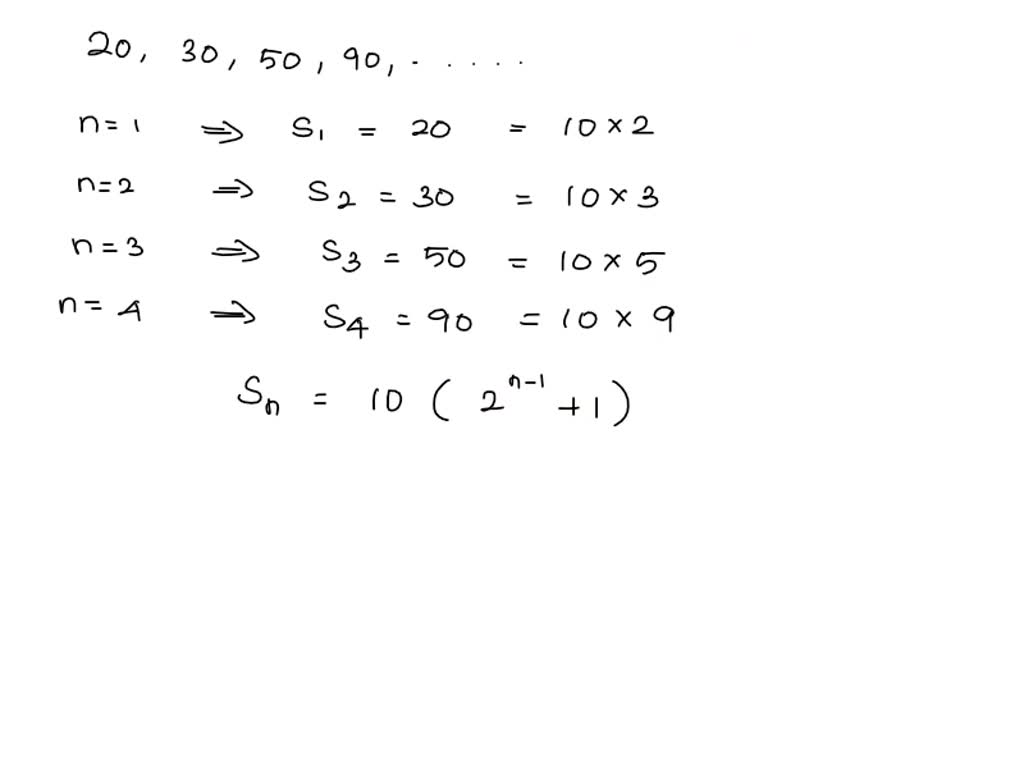SOLVED: Consider the following sequence: 20,30, 50, 90, This sequence ... SOLVED: Consider the following sequence: 20,30, 50, 90, This sequence ...