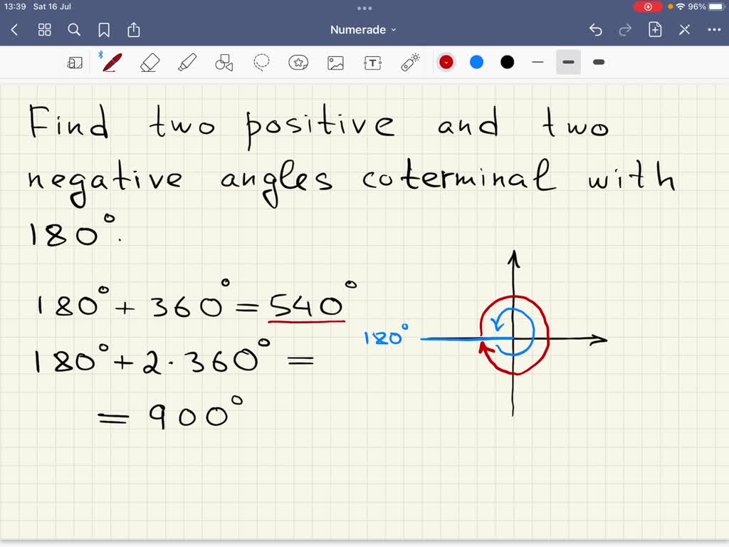 SOLVED Find Two Positive Angles And Two Negative Angles That Are SOLVED Find Two Positive Angles And Two Negative Angles That Are