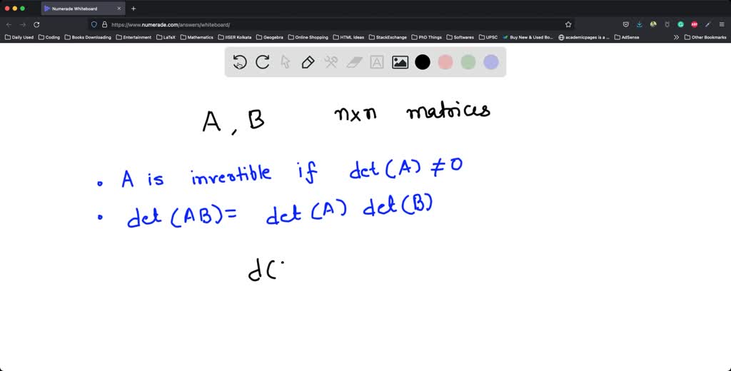 SOLVED: Prove or Disprove the following statement: If A and B are n x n invertible matrices ...