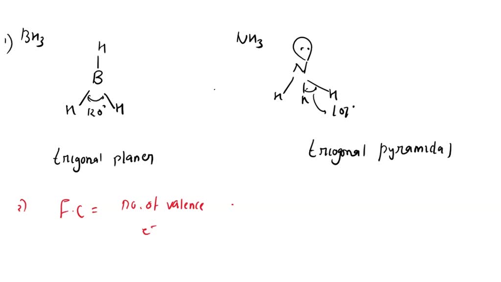 SOLVED: Explain why BH3 is trigonal planar and NH3 is trigonal pyramidal.
