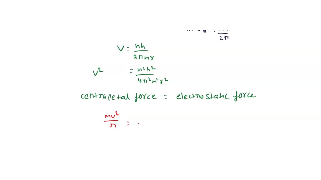 Solved Using Postulates Of Bohrs Theory Of The Hydrogen Atom Show