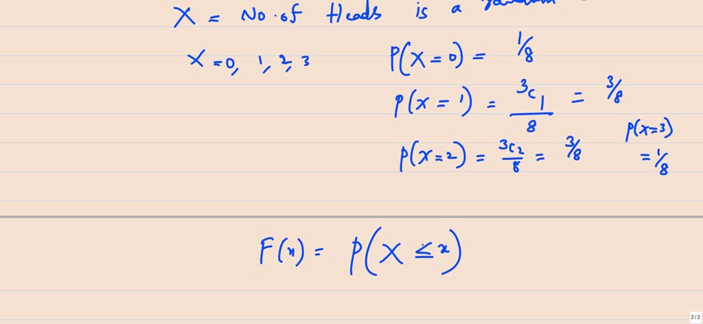 SOLVED: 1. A fair coin is tossed three times and the sequence of heads and tails is observed ...